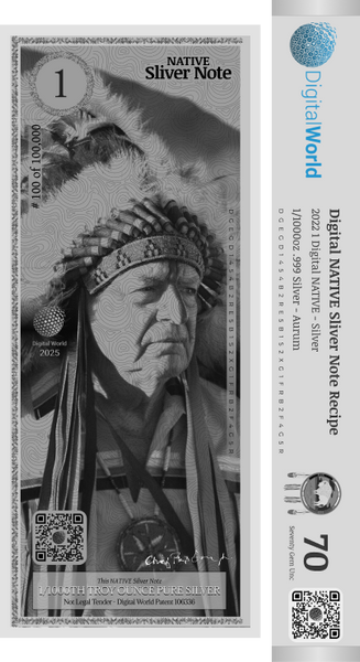 Native Silver Note 2024 - Paper Money Guaranty (PMG) 70 - ClearCompanies
